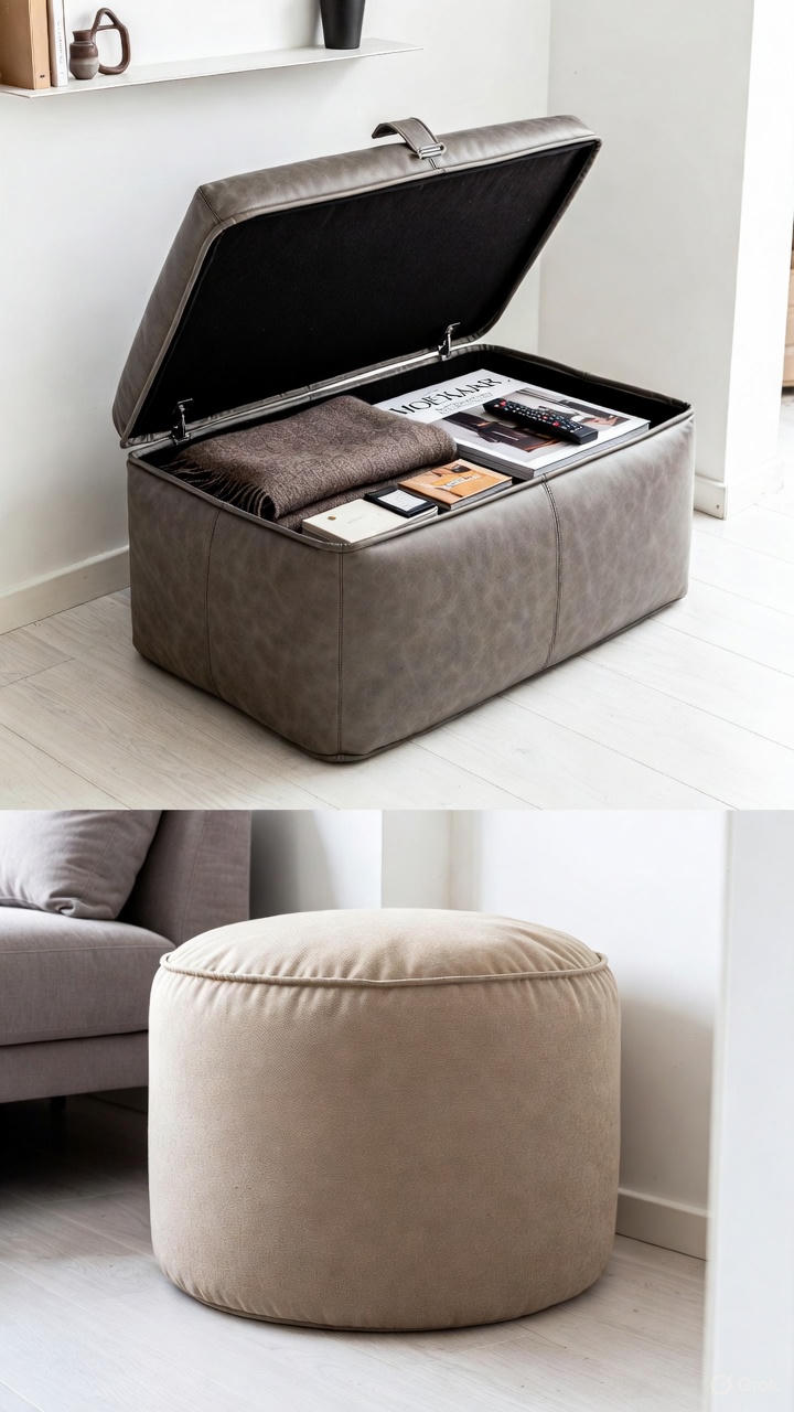 Pouf moderni per salotto: 10 idee di stile e design